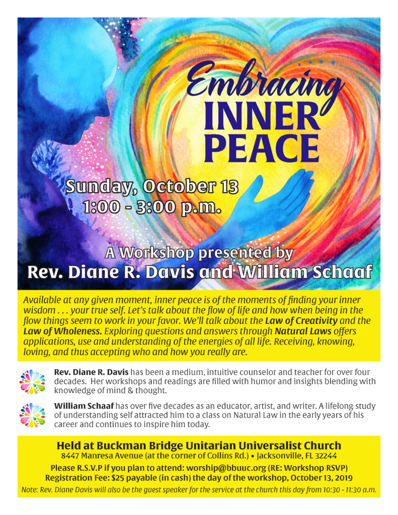 Embracing Inner Peace Workshop - BBUUC